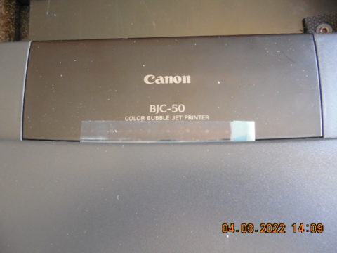 Canon BJC-50 PORTABLE Color Bubble Jet Standard Inkjet Compact Printer ...